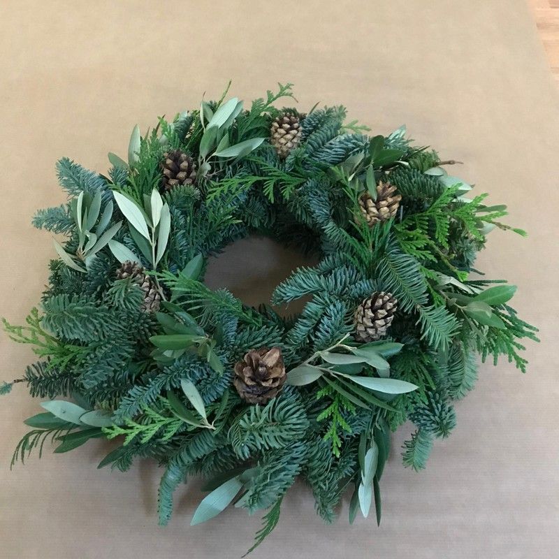 Nobilis Fir Wreath Mix Flores de Natal e Verduras Flores Frescas ...